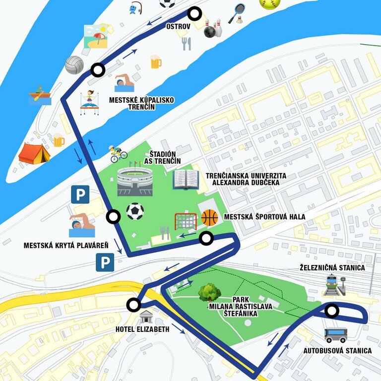 Mapka - okruh Ostrov